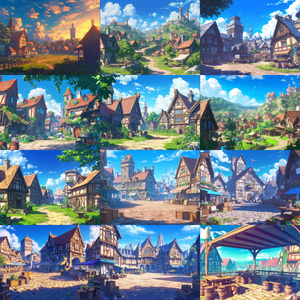 【TRPG背景素材】街並みパック60枚｜都会・郊外・田舎 - 🪼くらげさんの背景素材 - BOOTH