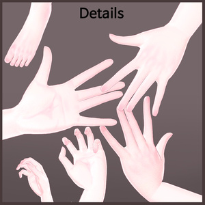 【VRChat】 Minase 水瀬 / Premium skin Textures (血筋, bloodline, 핏줄, Abs etc ...