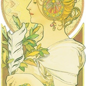 Mucha The Four Flowers "Carnation"・アクリルブロック - artiemestieri - BOOTH
