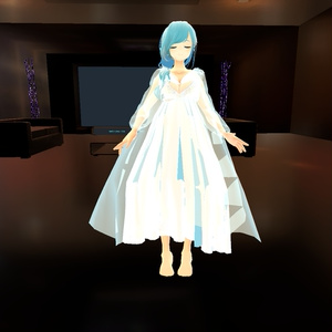 VRChat Wedding Dress (.fbx + Blender file) - kaylajayde - BOOTH