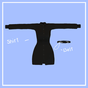 「ナユ」 (Nayu) 用【3D衣装モデル】 Belt shirt.v2 - hatari - BOOTH