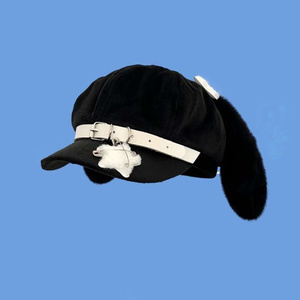 ゆめかわ♡全2カラー うさ耳付きいちごベレー帽 komono3 - yumekawagirl - BOOTH