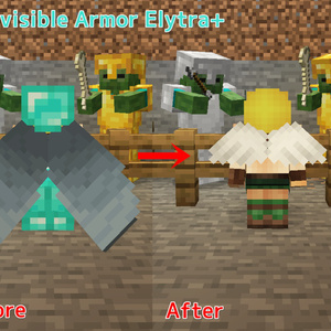 【Minecraft.JAVA版1.18対応】防具透明化リソースパック『Invisible Armor Elytra+』 - Lill Skin - BOOTH
