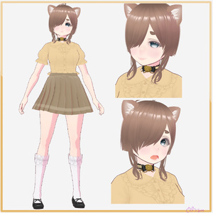 [VRoid Model] Basic Pink Cat VRoid 3D Model - junebunnyyy - BOOTH