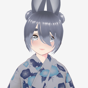 [Free VRoid Model] Blue and Orange Bear Girl - junebunnyyy - BOOTH