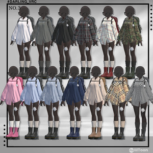 5 Set Full Pack Sall 中 Rurune [Update] - DARLING CLOTHING - BOOTH