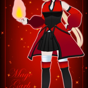 Mage Garb (Plain) Wolfe - DrowningBeauty Arts - BOOTH