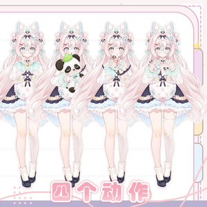 【live2d Model】Watercolor Pup - Cai Cat - BOOTH