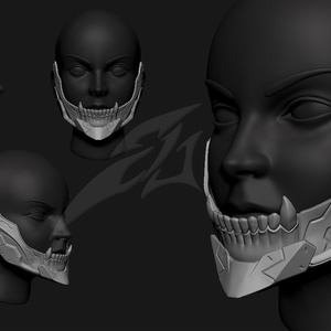 Cyborg Mask V2 STL for 3DPrint - seberdra - BOOTH