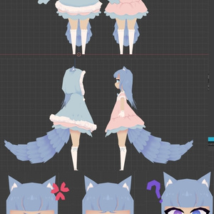 [VRChat] Anime base - Riceballer3D - BOOTH