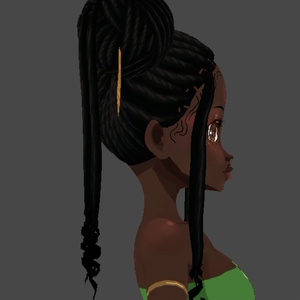 [UPDATED] Afro puffs hair preset (.Vroid file) - Beef - BOOTH