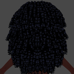curly green to black gradient (.vroid file hair preset) - Beef - BOOTH