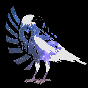 Mysterious Crow 〜Galaxy〜 ミニアクリルスタンド - 不思議なカラス〜Mysterious Crow〜 - BOOTH