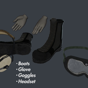 【VRChat想定】Military Pilot Accessories - Bushiduction - BOOTH
