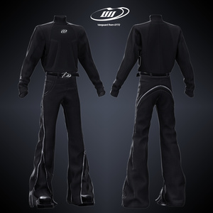 【Y3K pants】 ワイドパンツ3Dモデル - VIIclub-0772 - BOOTH