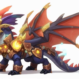 Rainbow Avian Knight - gameready - BOOTH