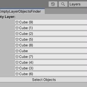 【レイヤーが空欄のオブジェクトを見つけるUnityエディタ拡張】Empty Layer Objects Finder