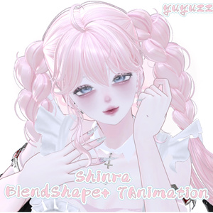VRCHAT-shinra森罗3(捏脸和7个表情)-Face-BlendShape+ 7Animation - yuyuzz - BOOTH