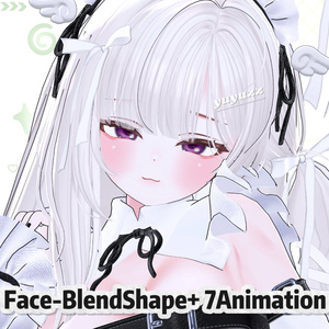 VRCHAT-shinano(1） -Face-BlendShape+ 7Animation - yuyuzz - BOOTH
