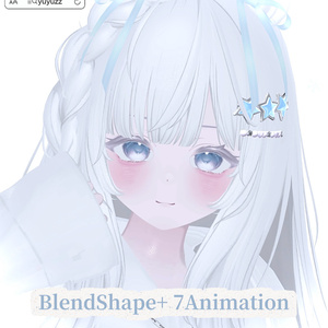 VRCHAT-shinano(1） -Face-BlendShape+ 7Animation - yuyuzz - BOOTH