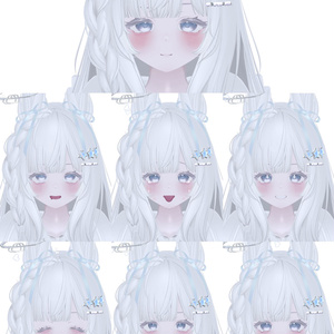 VRCHAT-shinano(1） -Face-BlendShape+ 7Animation - yuyuzz - BOOTH