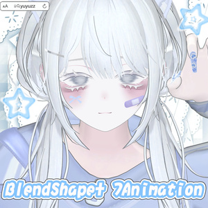 VRCHAT-shinra森罗6(捏脸和7个表情)-Face-BlendShape+ 7Animation - yuyuzz - BOOTH