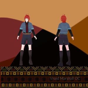 [custom items for Vroid studio] ウール・レザーブーツWool leather Boots ...