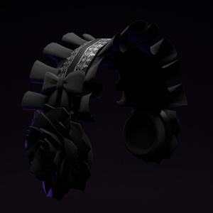 【VRChat想定】黒のベールアイマスク(調整用シェイプキー入り)-Black veil eye mask- - MURDERMEA - BOOTH