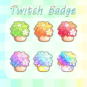 【Twitch Badges】Yellow Star Livestream Badges - VTuber Stream Shop - BOOTH