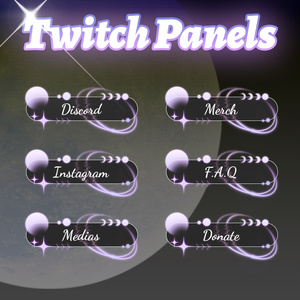 【Twitch Panels】Moon Light Twitch Panels | Panels, Twitch Panels ...