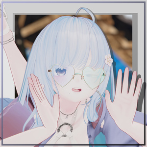 [VRChat] Round Glasses - Borish - BOOTH