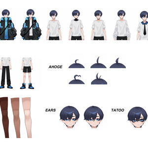 Live2d Vtuber モデル/商用利用可! Anubis Vtuber (すぐに使える) - 既成半身 Vtuber モデル ...