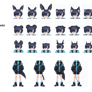 Live2d Vtuber モデル/商用利用可! Anubis Vtuber (すぐに使える) - 既成半身 Vtuber モデル ...