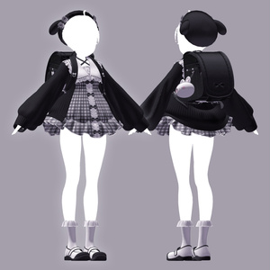 【7アバター対応】♡Heart Harness Devil♡【＋Twintail hair】 - Lolinkle - BOOTH