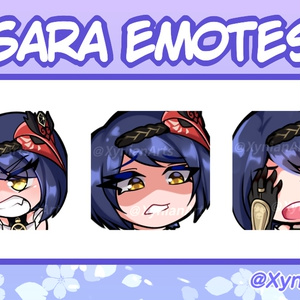 Genshin Impact Raiden Shogun Emotes for Twitch / Discord - XynianArts ...