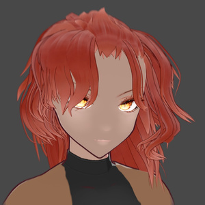 [Vroid] Rebel long hair preset (+texture and hair bounce setting ...