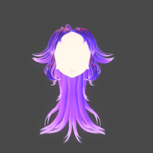 [Vroid] Rebel long hair preset (+texture and hair bounce setting ...