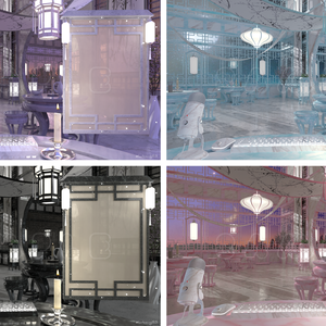 【配信素材】(14color)Vtuber room Oriental style room set up assets 【Vtuber向け ...