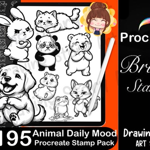 120 Procreate Y2K Shape Stamps – Retro Star, Bubble, Cyber Brushes ...
