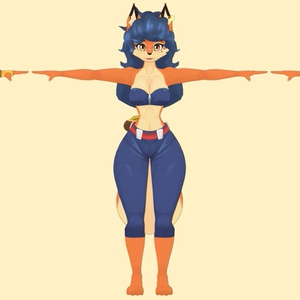Roxanne Wolf (Roxy) VRChat Full Body Tracking 3D Model - shadsterwolf - BOOTH
