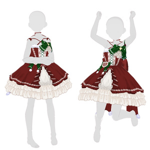 【無料/Free Vroid dress texture】DD003 black dress - yuyuowoshop - BOOTH