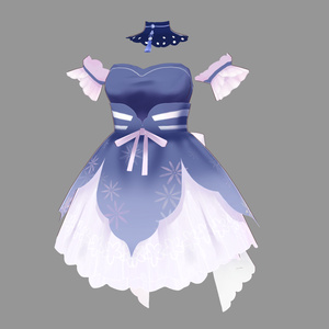 【無料/Free Vroid dress texture】DD003 black dress - yuyuowoshop - BOOTH