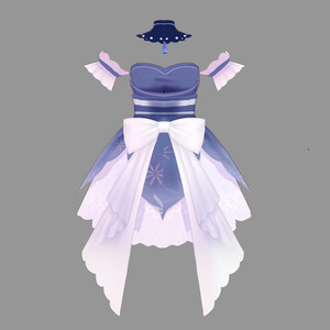 【無料/Free Vroid dress texture】DD003 black dress - yuyuowoshop - BOOTH