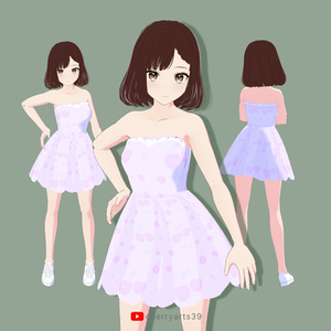 Furina Face Bundle VROID MODEL | Genshin Impact VROID - cherryarts - BOOTH