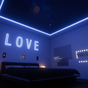 Led Loft with 8 Ball 【SDK3 VRChat Ready】8ボール付きLedロフト - SajiSanSen - BOOTH