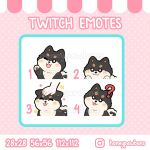 Twitch Emote Set & Single Emotes: Hype, LOL, Love, POG | White Shiba ...