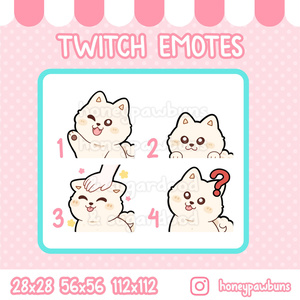 Twitch Emote Set & Single Emotes: Hype, LOL, Love, POG | White Shiba ...