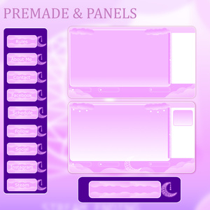SIMPLE Static Cute Stream OVERLAY Pack / Donuts / Cake / Twitch ...