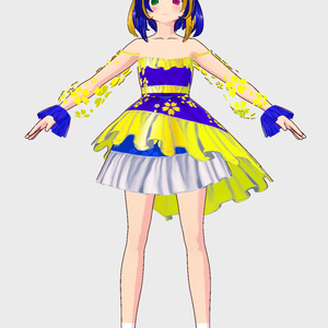 【VRoid Studio用衣装】月夜ドレスセット（2バリエーション同梱）/【Costume for VRoid Studio】 Moon ...