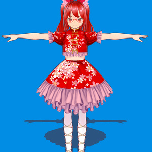 【VRoid Studio用衣装】巫女装束風衣装セット「もみじ」/【Costume for VRoid Studio】 Shrine Miko ...